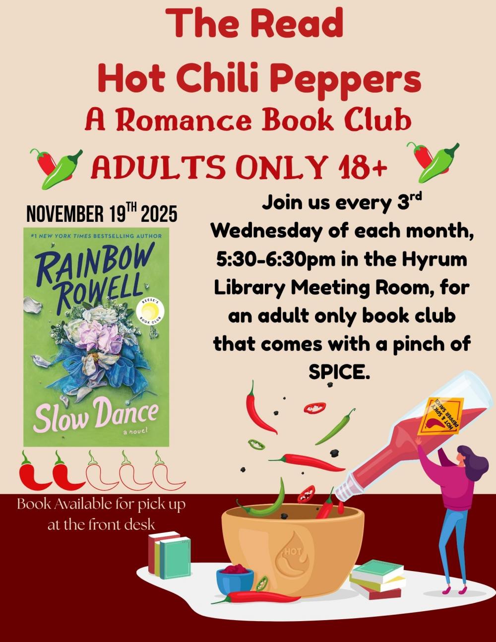 Red Hot Chili Peppers Book Club | Hyrum Utah